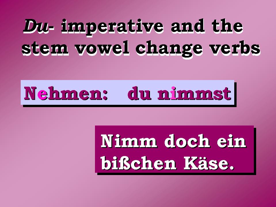 Deutsch im Netz: Imperative Transparency Slides