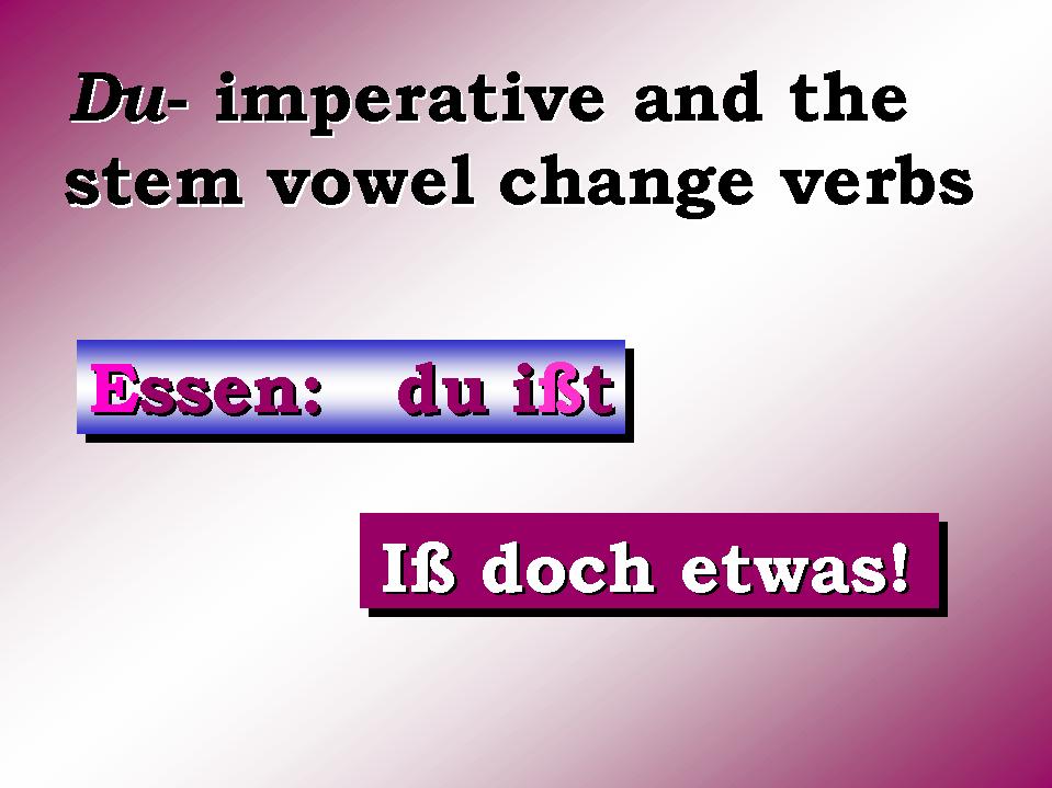 Deutsch im Netz: Imperative Transparency Slides